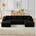 MAYEERTY U-Shaped Modular Sofa, No Assembly Required Corduroy Cloud ...