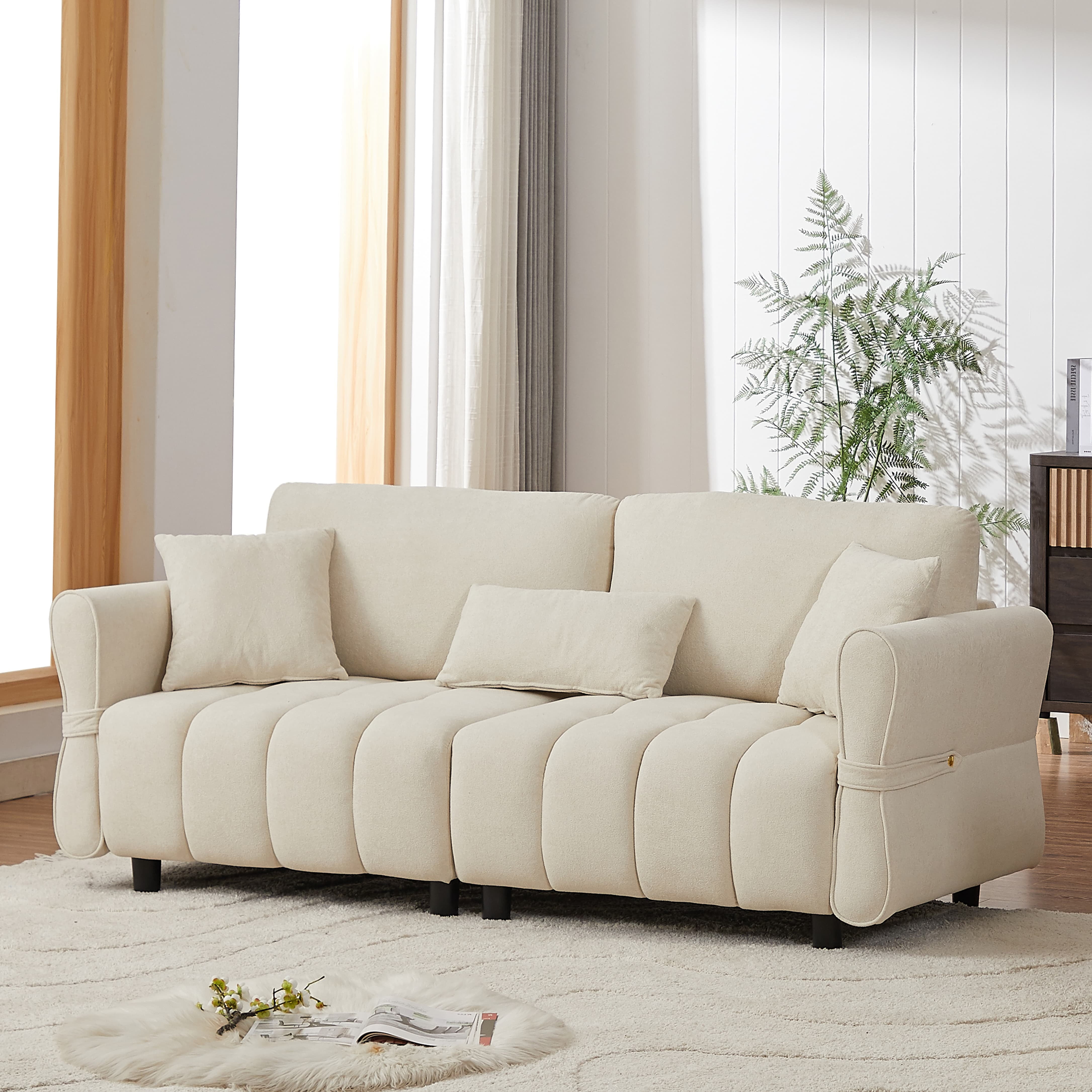 MAYEERTY Swivel Accent Barrel Modern Dark Grey Sofa Lounge Club Big ...