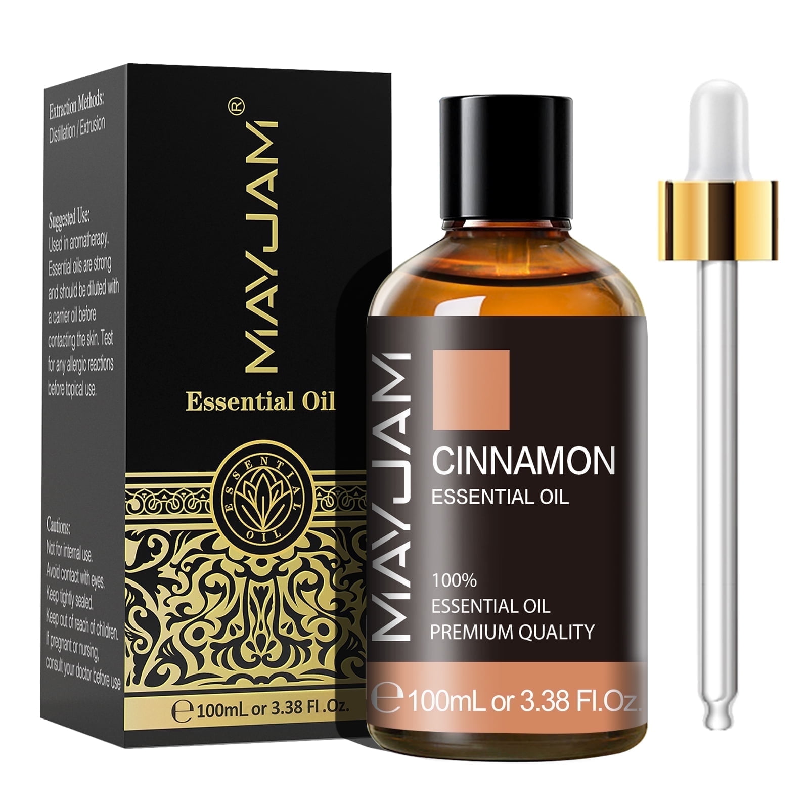 MAYJAM Pure Cinnamon Essential Oil, 100ml, Therapeutic Grade, Warm ...