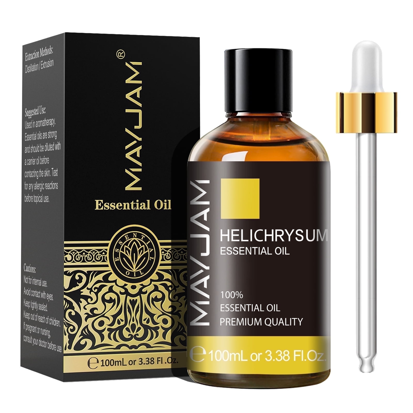 MAYJAM Pure Helichrysum Essential Oil, 100ML, Therapeutic Grade, for ...