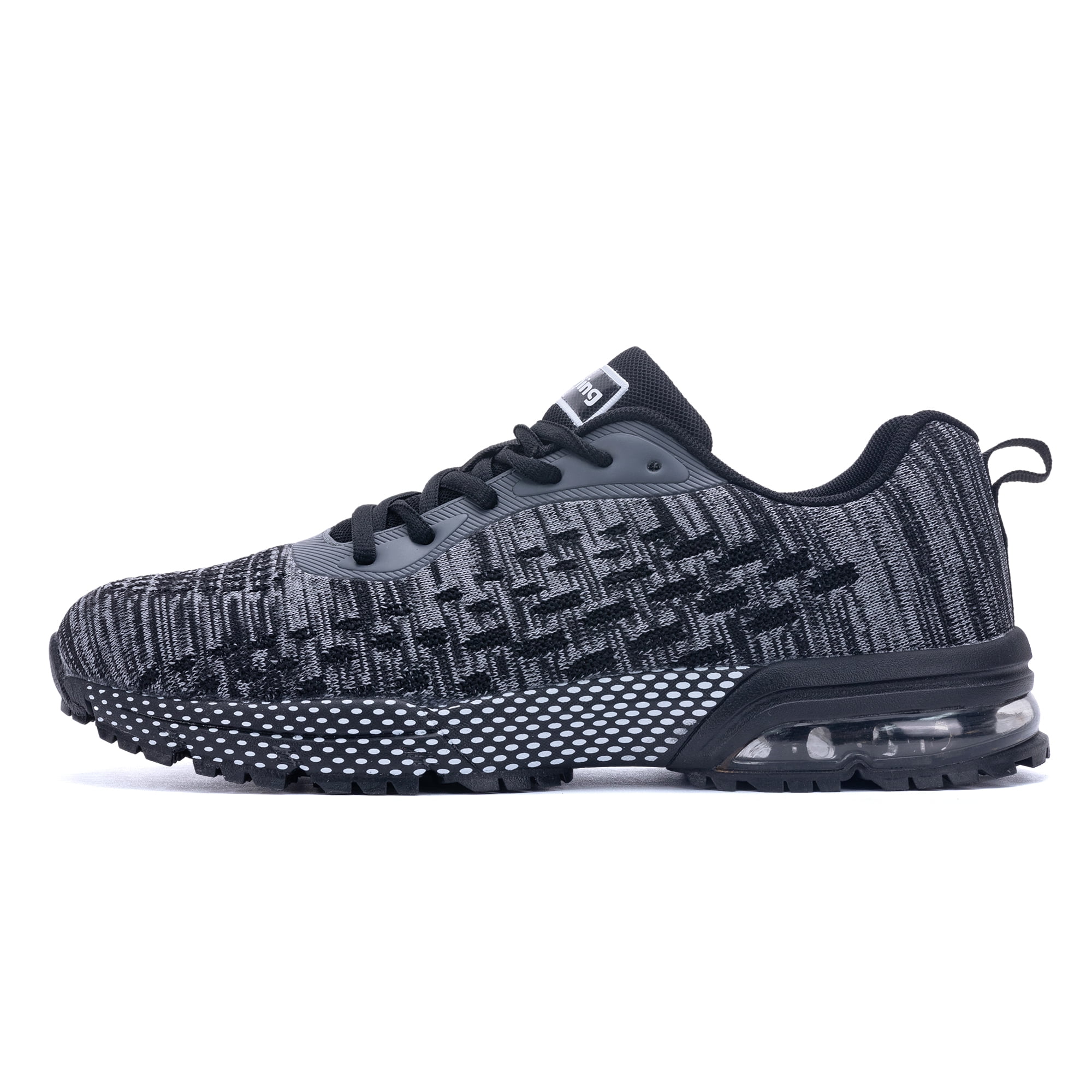 MAYKX Men’s Running Shoes – Knit Upper Walking Sneakers Force Cotton ...