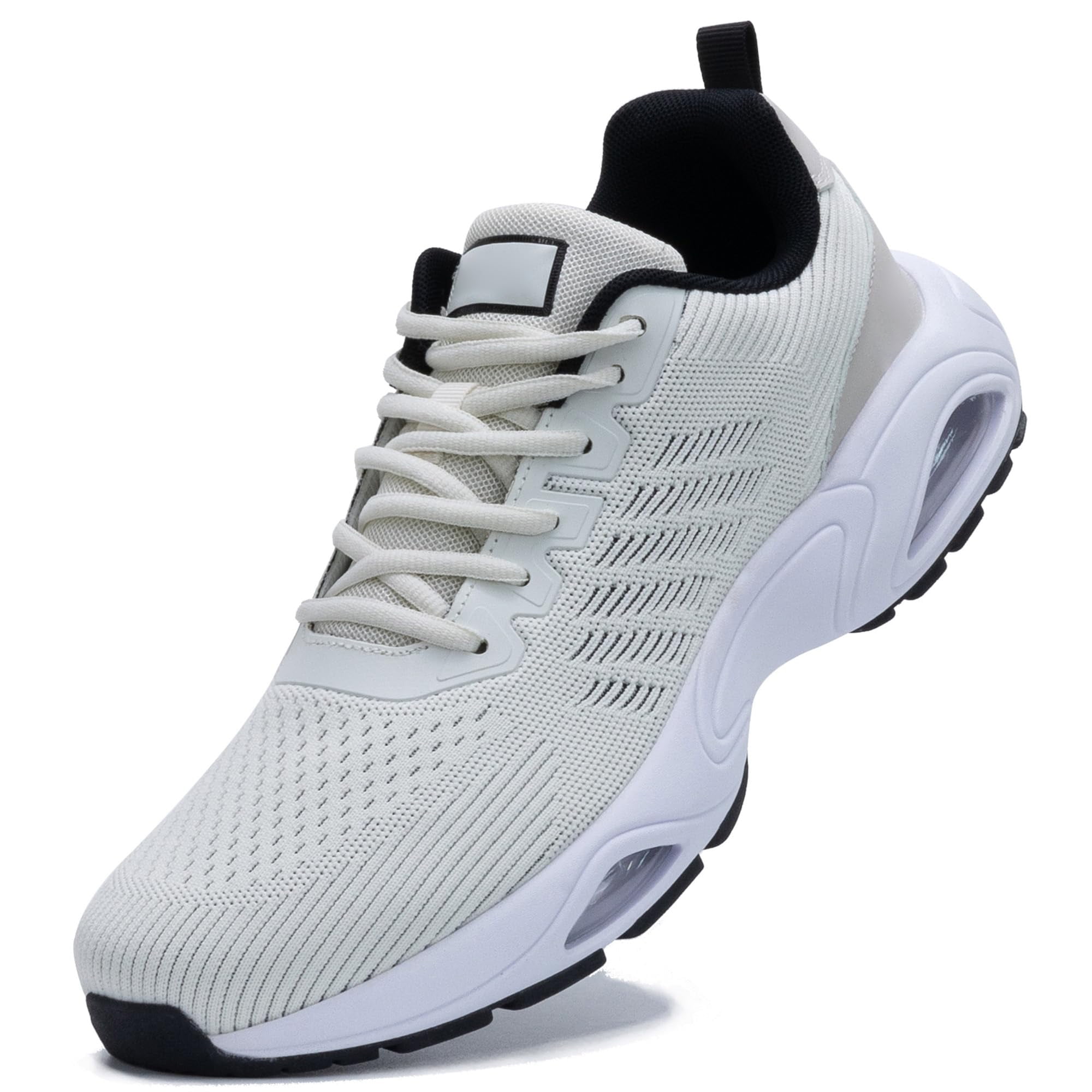 MAYKX Men’s Running Shoes – Stretch Knit Upper Walking Sneakers Airy ...