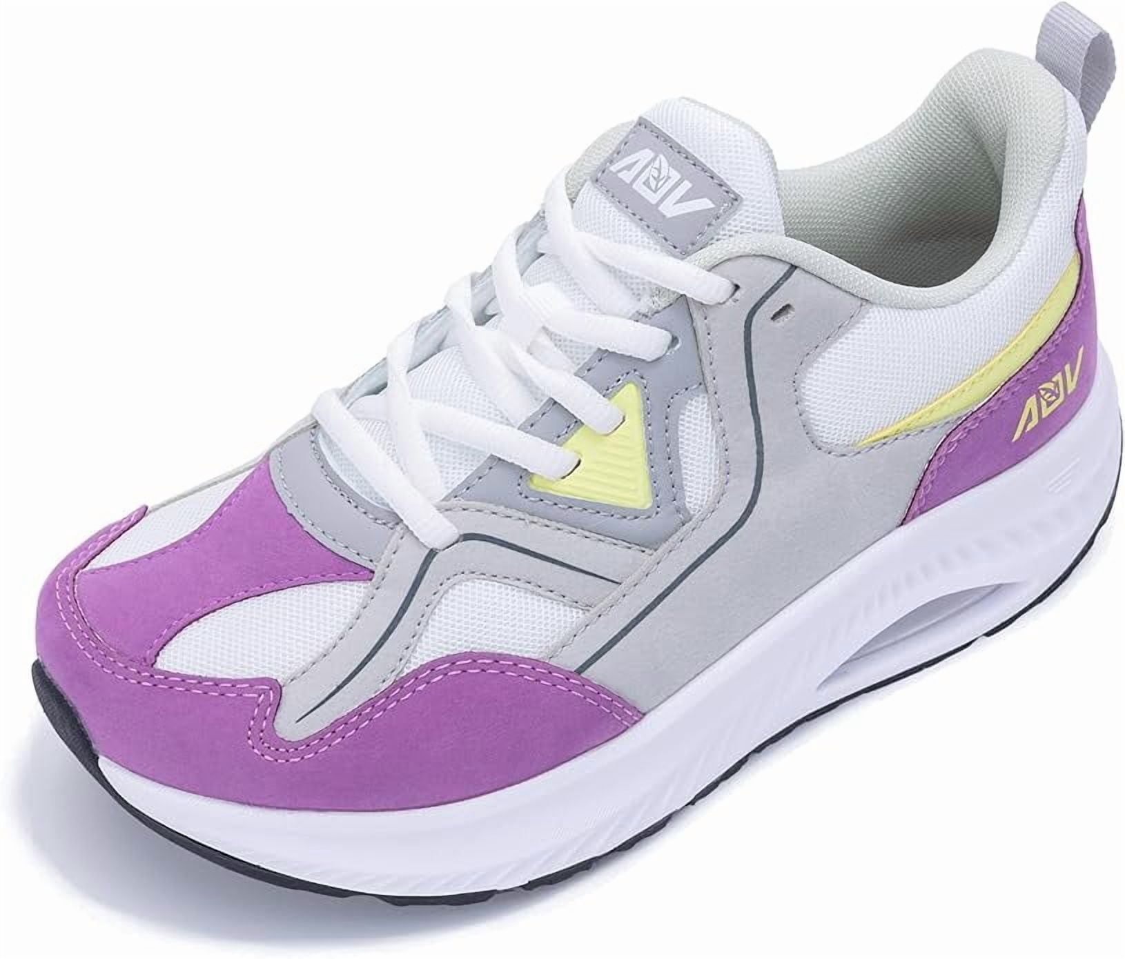 MAYKX Women’s Wide Toe Box Walking Shoes with Arch Support, Cushioned ...