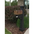 Mayne 5846B Charleston Plus Mailbox Post- Black- - Walmart.com