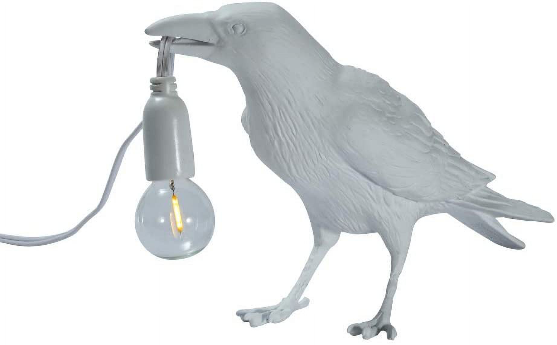 MAYOLA Birds Table Lamps, Resin Crow Standing Desk led Lighting Fixture ...