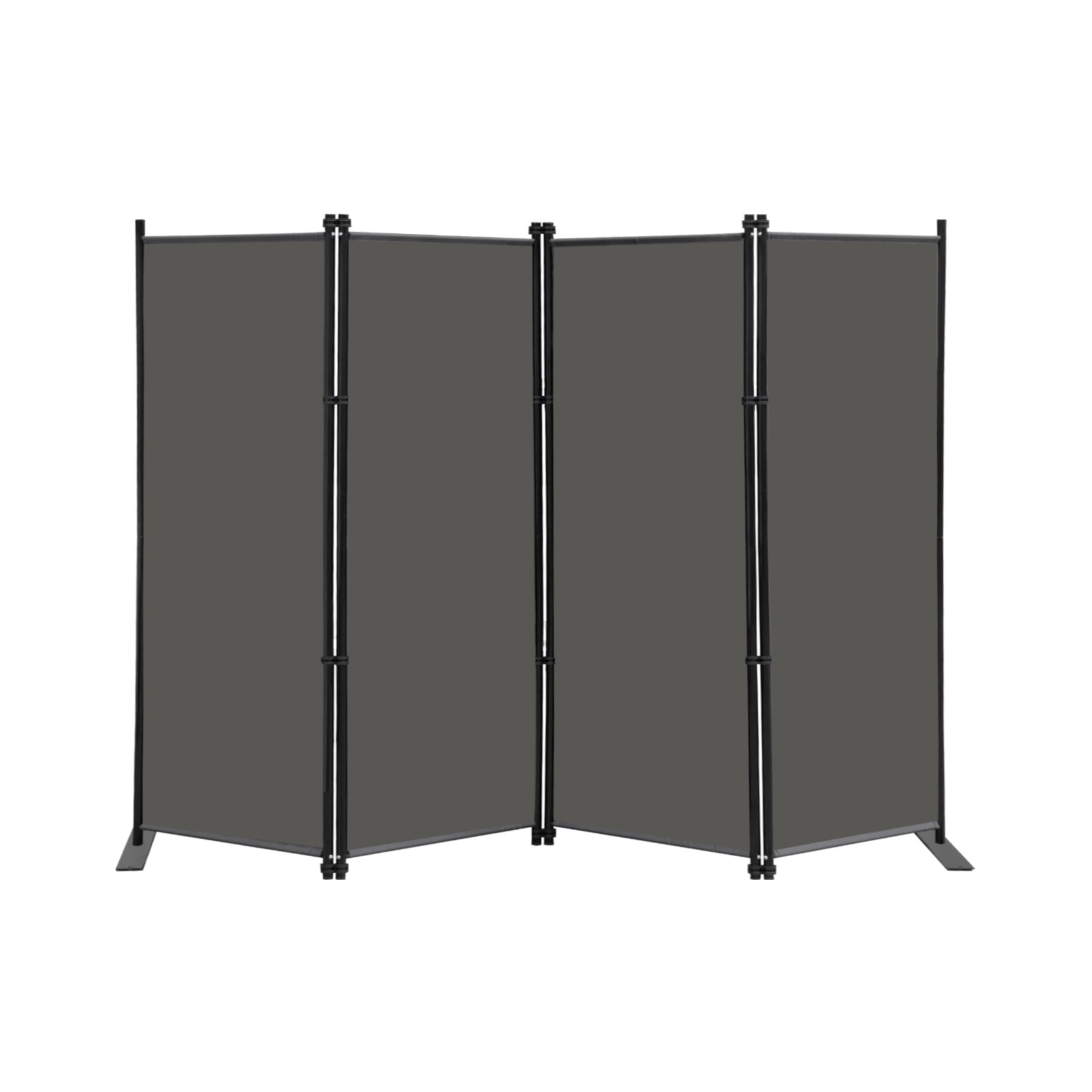 MAYOLIAH 4 Panel Room Divider Folding Privacy Screen with Wider Metal ...