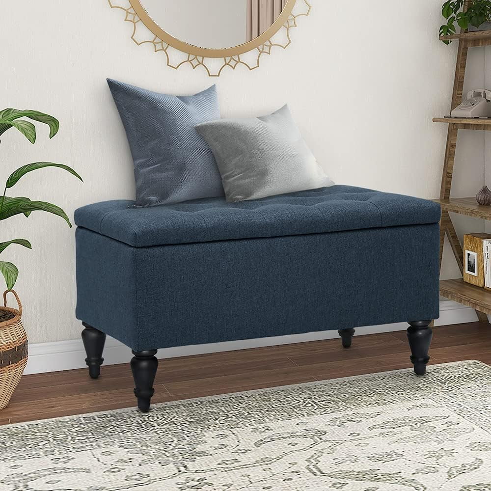 MAYPEX 29’’ Ottoman Indoor Tufted Rectangular Storage Ottoman Coffee ...