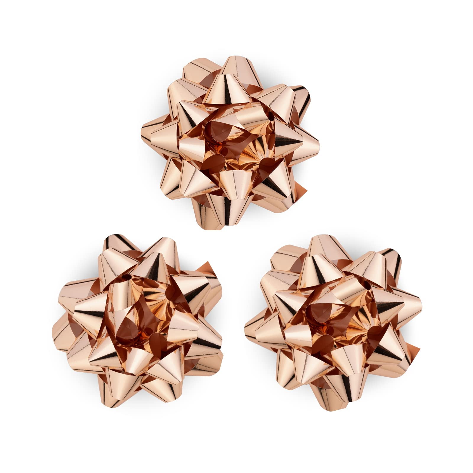 MAYPLUSS 6" Gift Bow YPF5 Assortment, 3 Bows, Rose Gold, Perfect for ...
