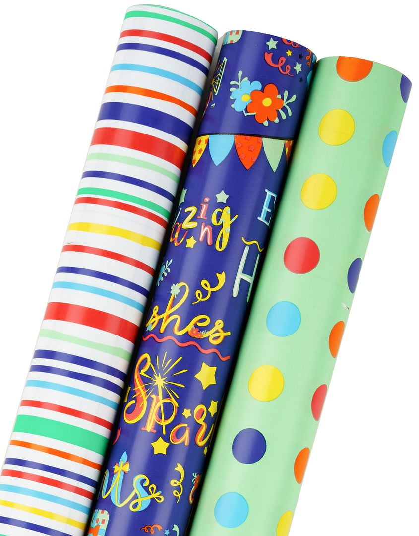 MAYPLUSS Wrapping Paper Roll - Mini Roll - 17.3 inch X 120 inch Per ...