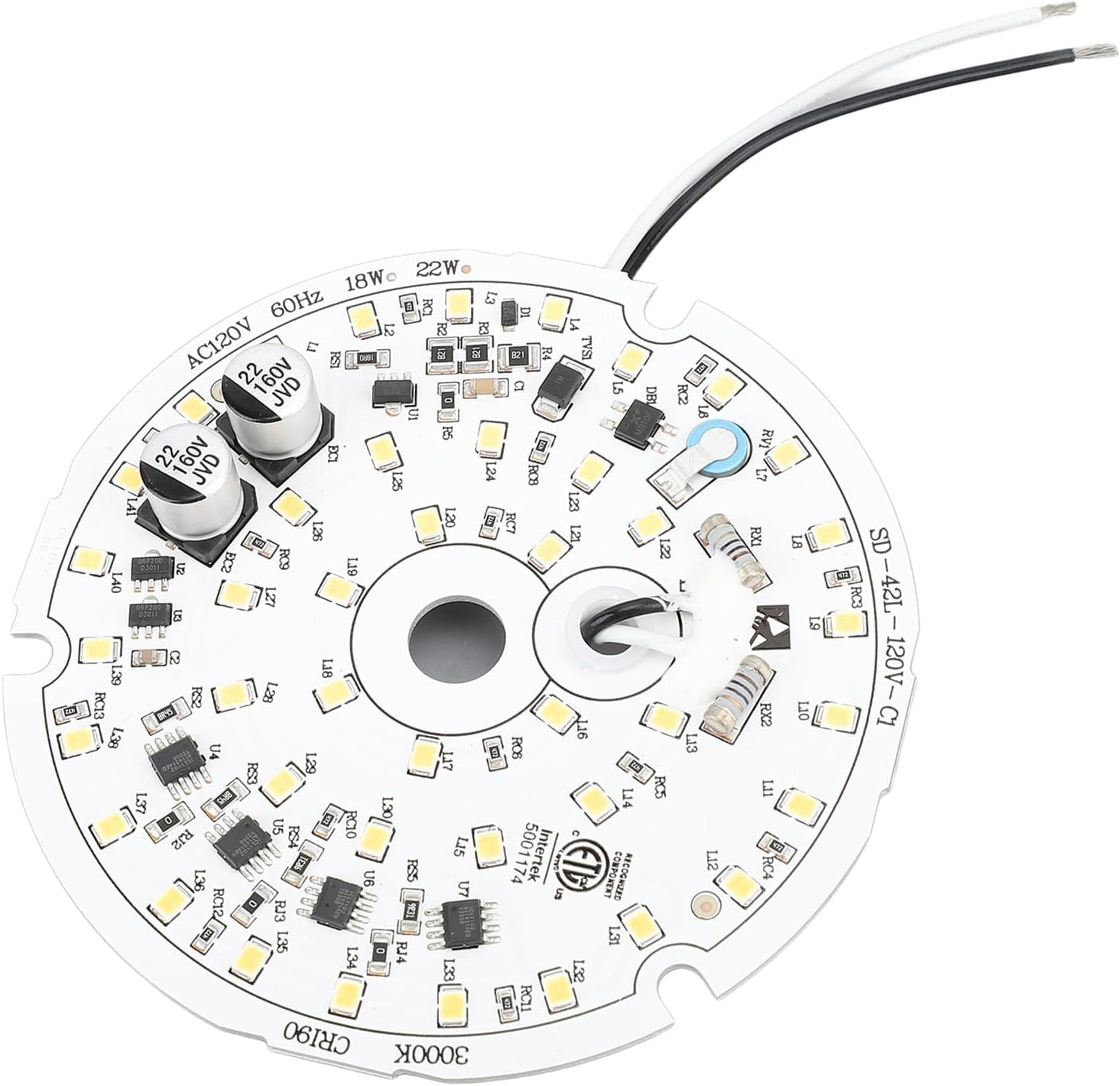 MAYUJIAASE 18W 2000LM Dimmable LED Ceiling Fan Light Replacement Panel ...