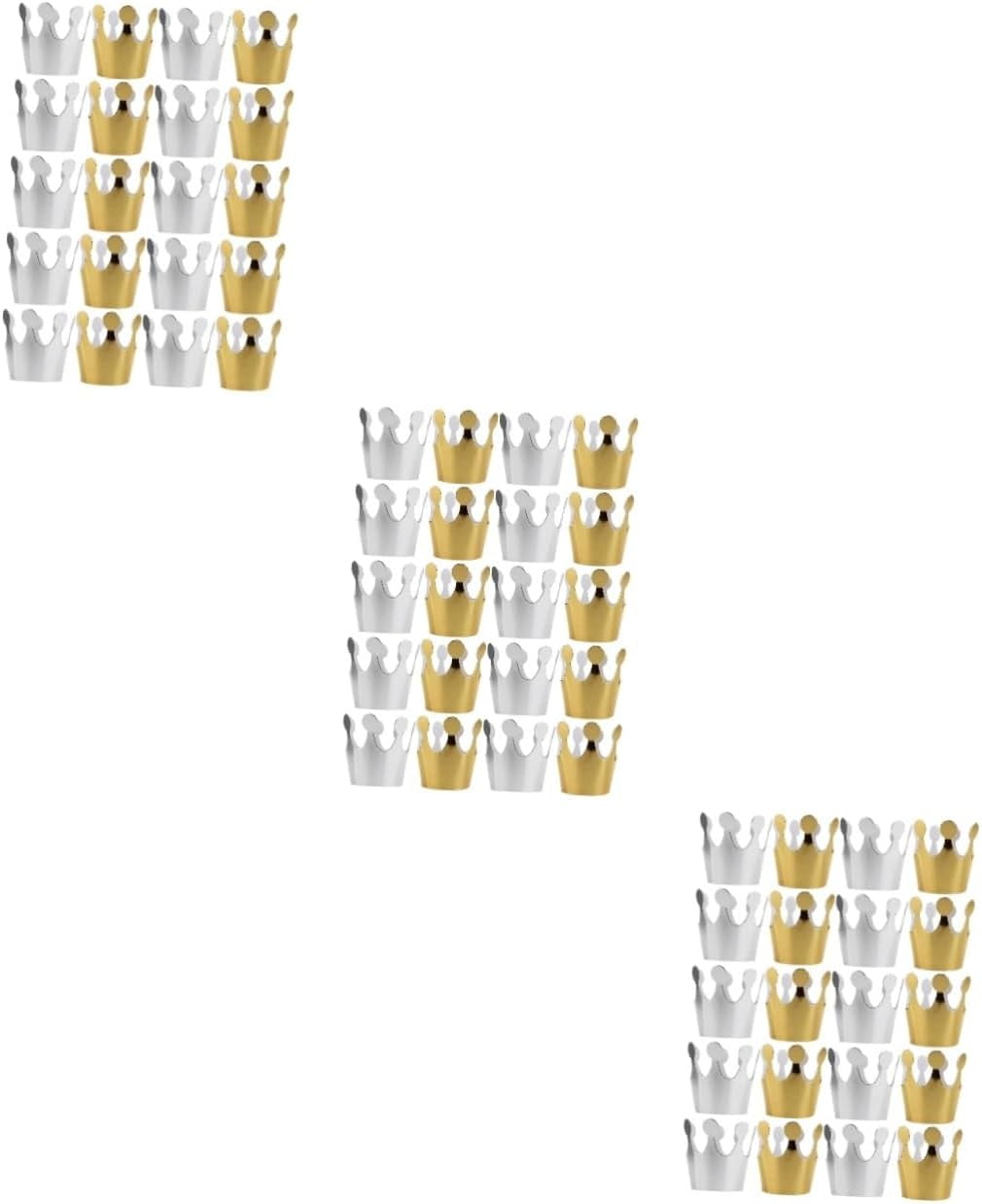 MAYUJIAASE 40 Pcs Birthday Hat Paper Princess Crown Mini Crown Kids ...