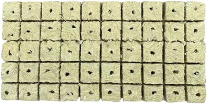 MAYUJIAASE 50 Pcs Rock Wool Grow Cubes for Cuttings Cloning Plants ...