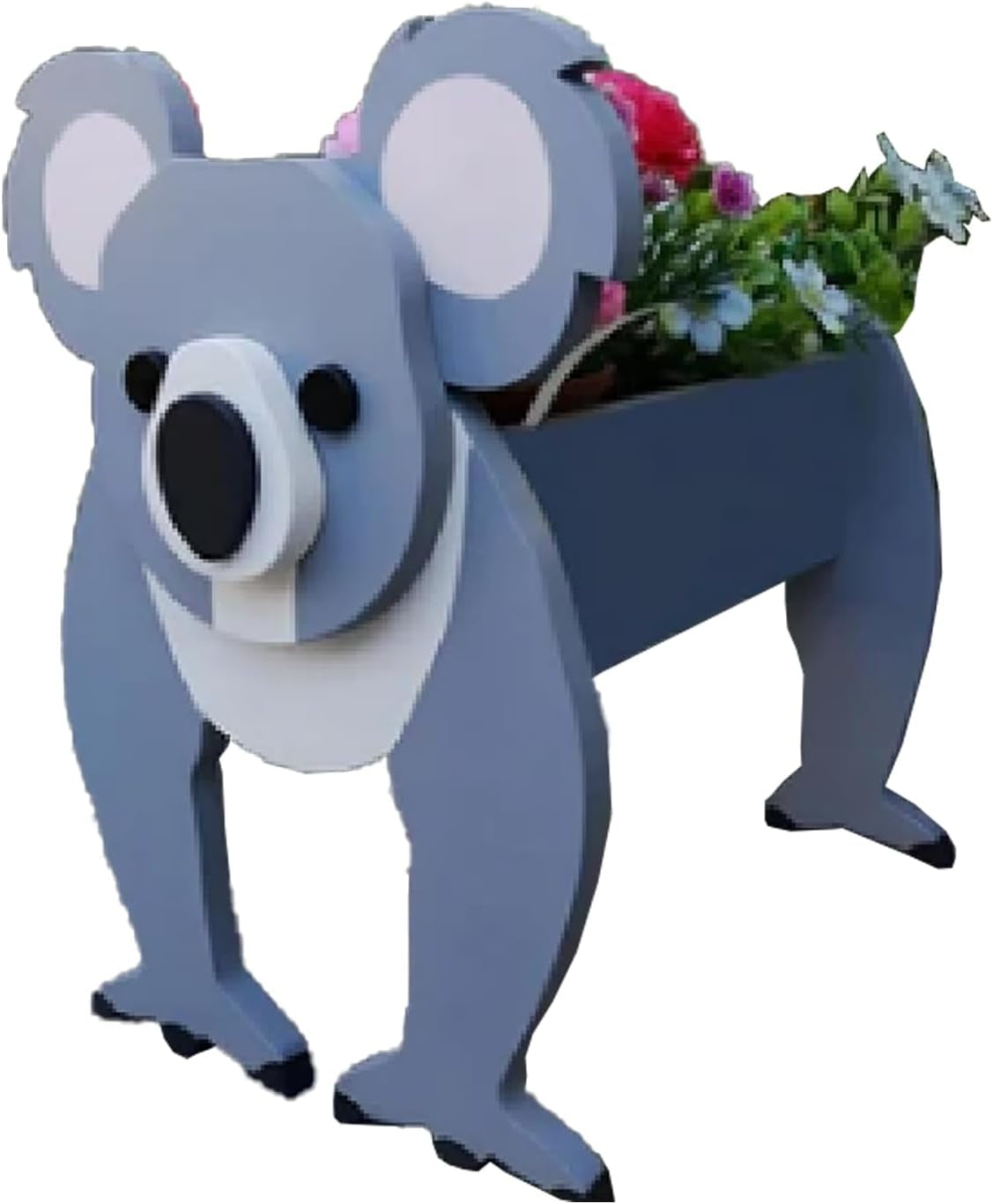 MAYUJIAASE Cute Animal Planter Pot, Wood Koala/Owl/Hen/Panda/Frog/Bird ...