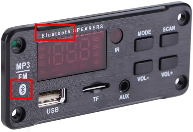 MAYUJIAASE DC 6V‑12V Bluetooth Decoder Board,Bluetooth 5.0 MP3 Decoder ...