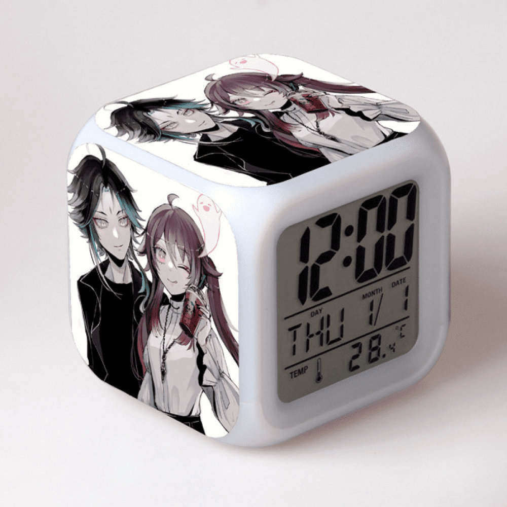 MAYUJIAASE Digital Alarm Clock for Kids, Genshin Impact Pattern 7 LED ...