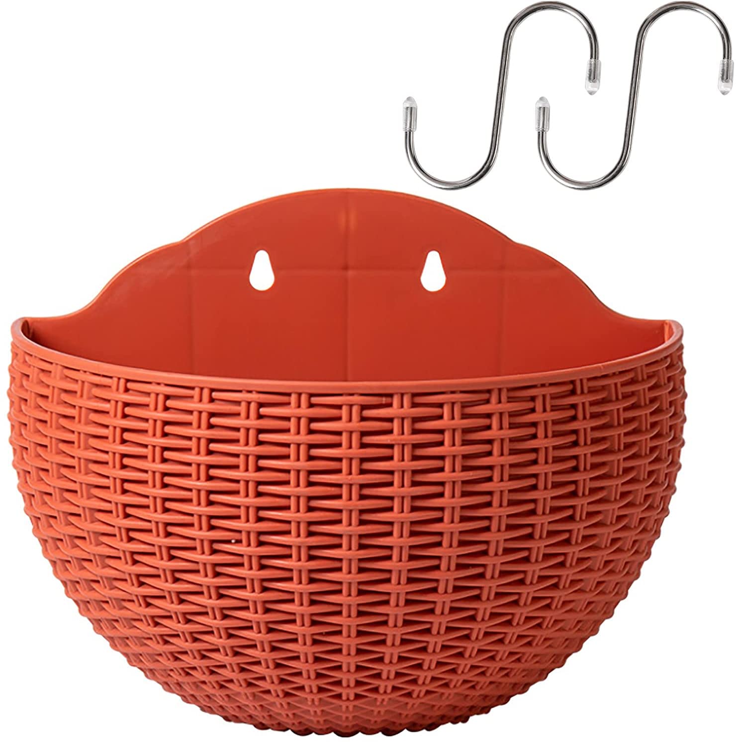 MAYUJIAASE Hanging Planter Pot, Wall and Railing Hanging Planters with ...