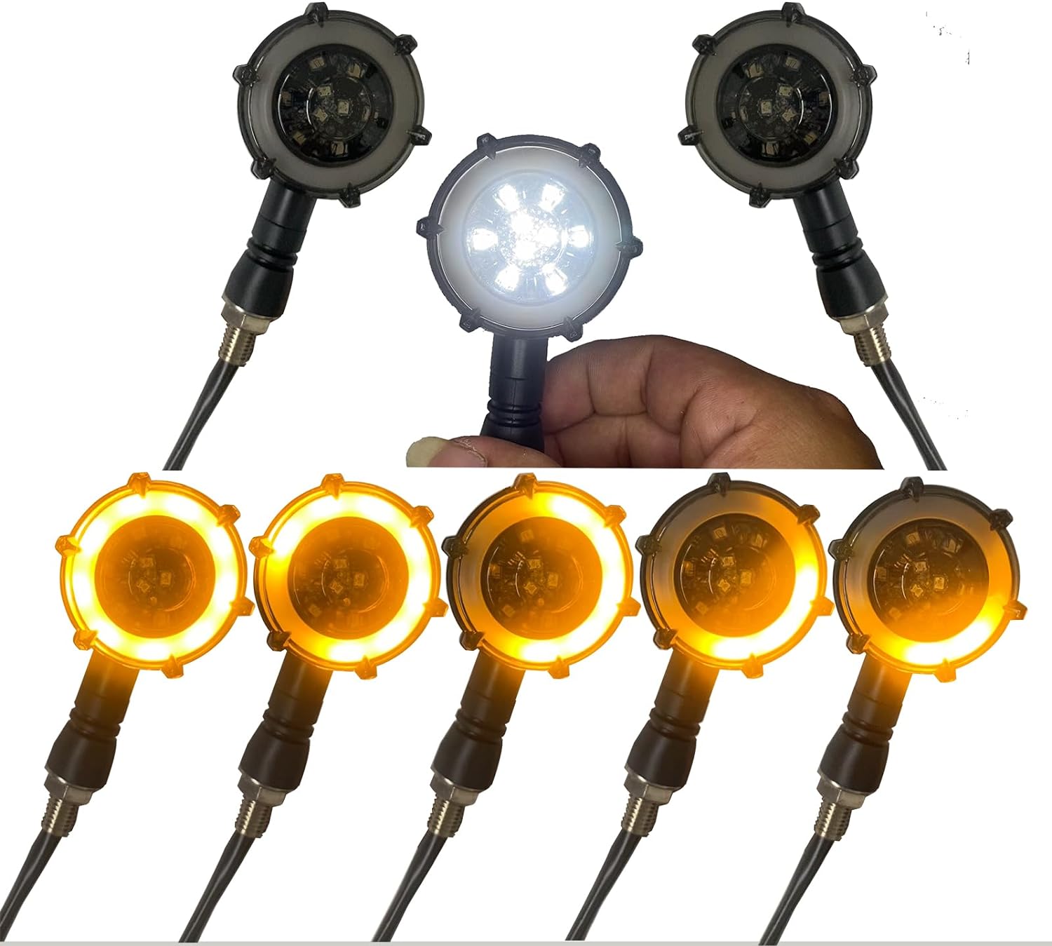 MAYUJIAASE Motorcycle Blinkers Indicator Turn Signal Turn Light ...