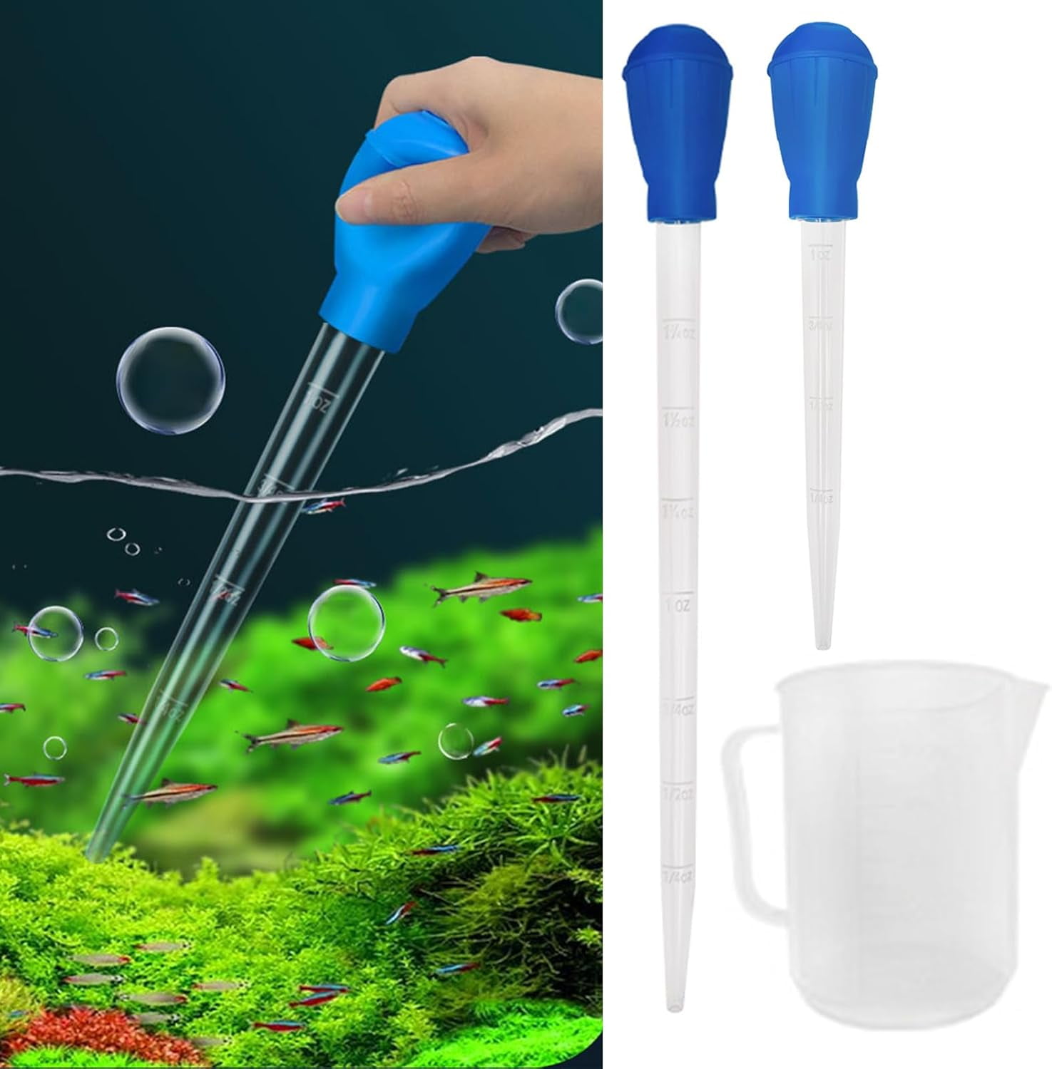 MAYUJIAASE Turtle Tank Water Changer Manual Dropper, Aquarium Clean ...