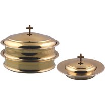 Communion Ware Holy Wine Serving Tray With a Lid & a Stacking Bread ...