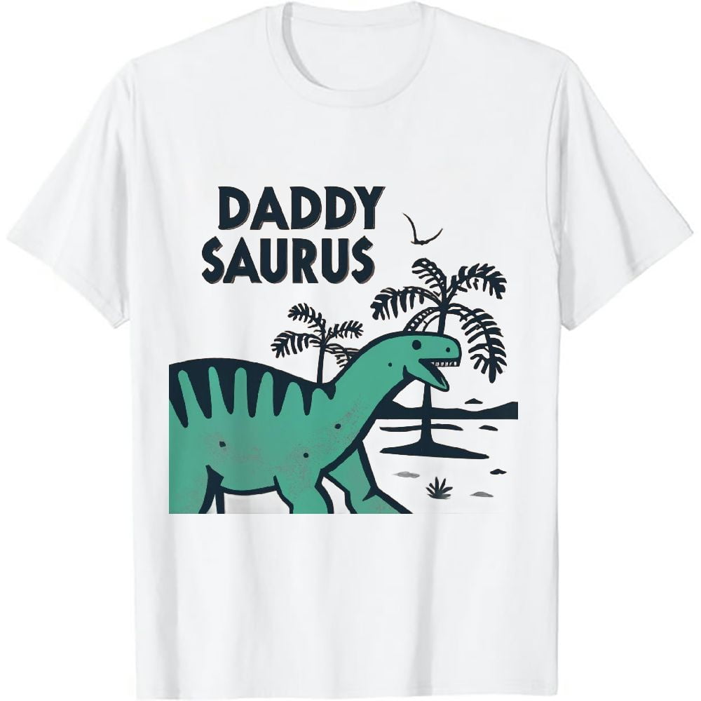 MAYZERO Black T shirt Daddysaurus T Rex Dinosaur Daddy Saurus Family ...