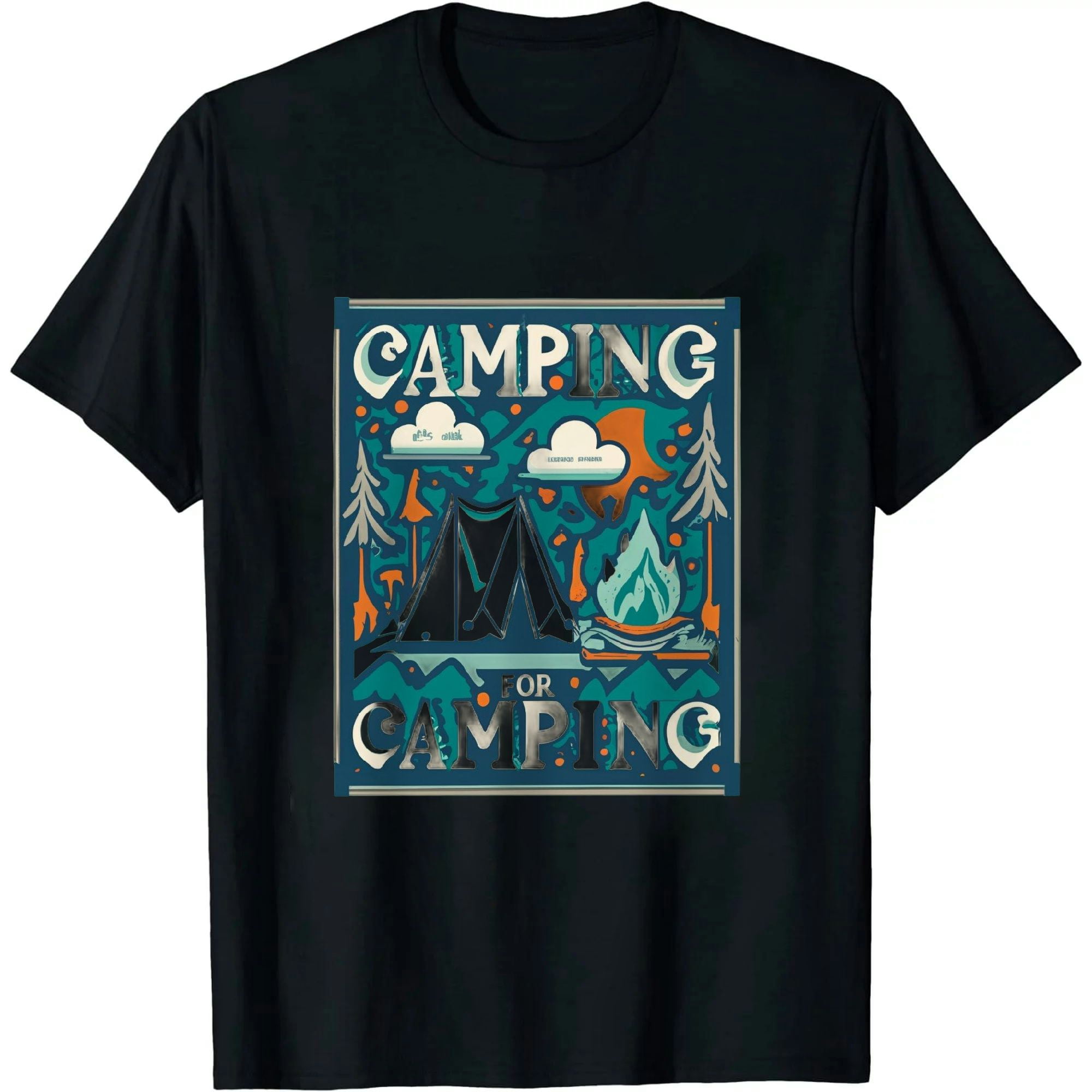 MAYZERO Black T shirt Funny Camping Gifts With Sayings For Campers Camp ...