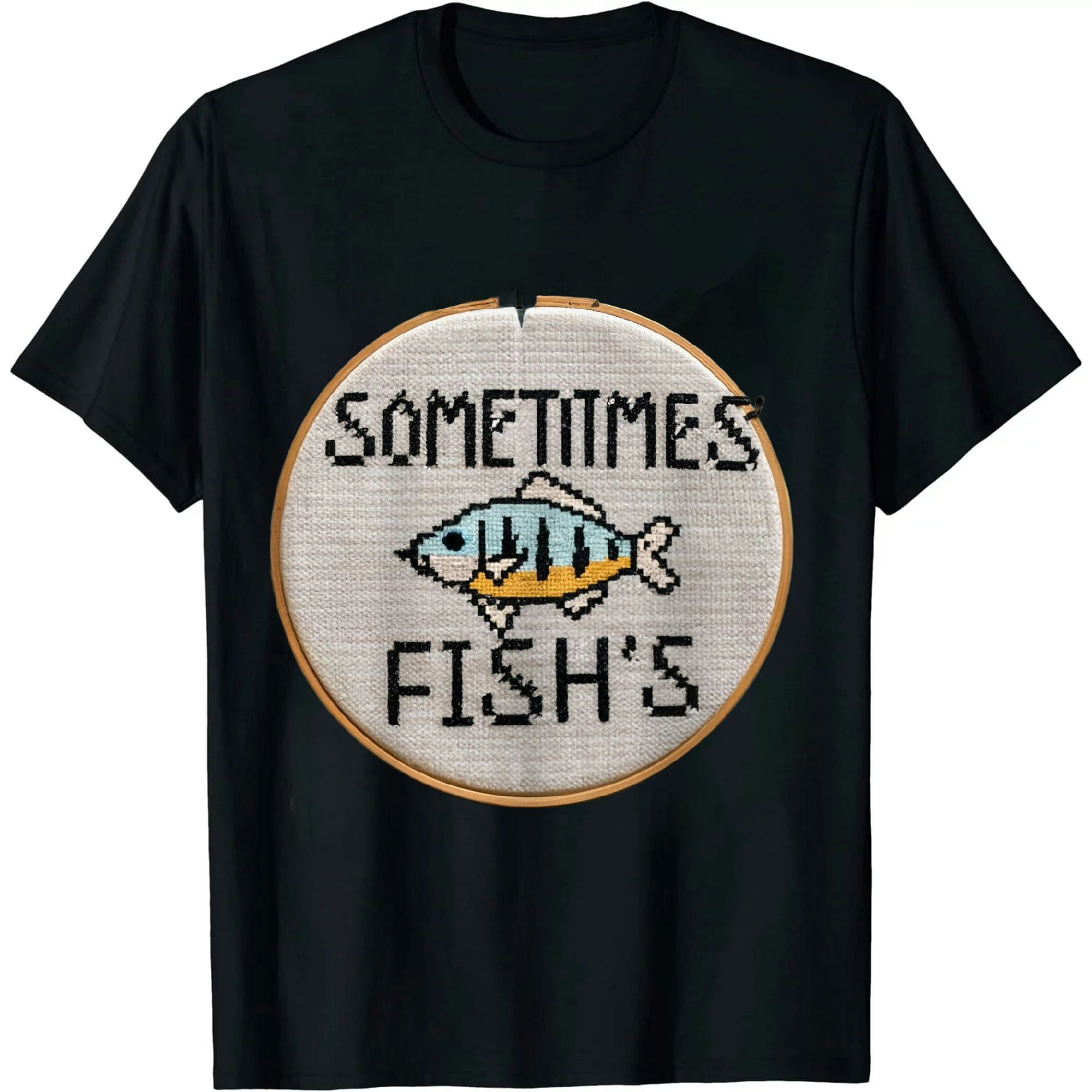 MAYZERO Black T shirt Funny Fishing Shirt, Sometimes IA Fisht's Fishing ...