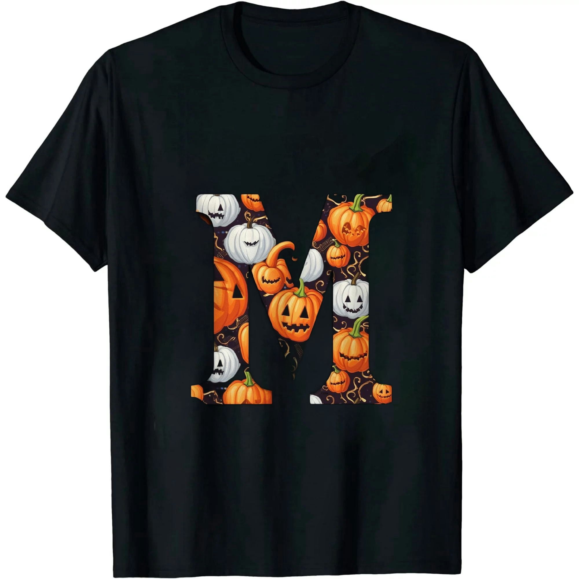 MAYZERO Black T shirt Funny Letter M Groups, Halloween 2023 Halloween ...