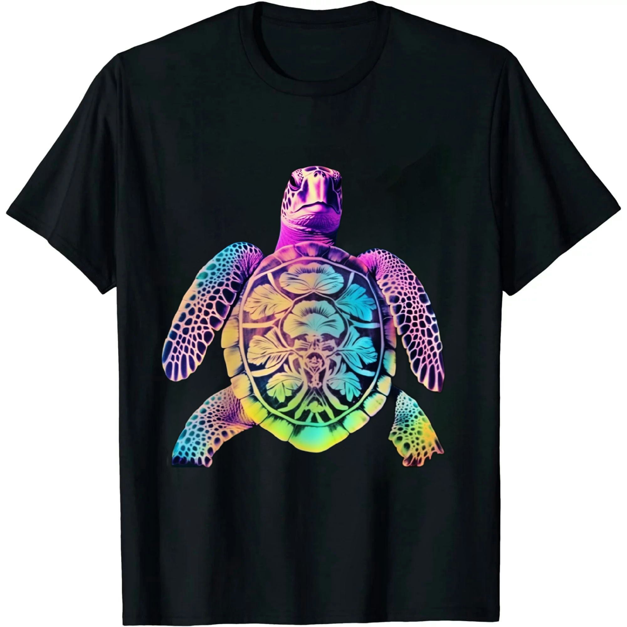 MAYZERO Black T shirt Kauai Hawaii Hawaiian Tie Dye Sea Turtle Vacation ...