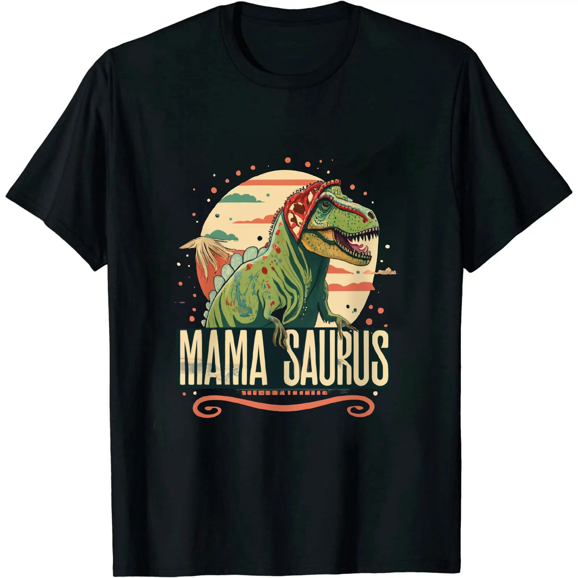 MAYZERO Black T shirt Mamasaurus T rex Dinosaur Funny Mama Saurus ...