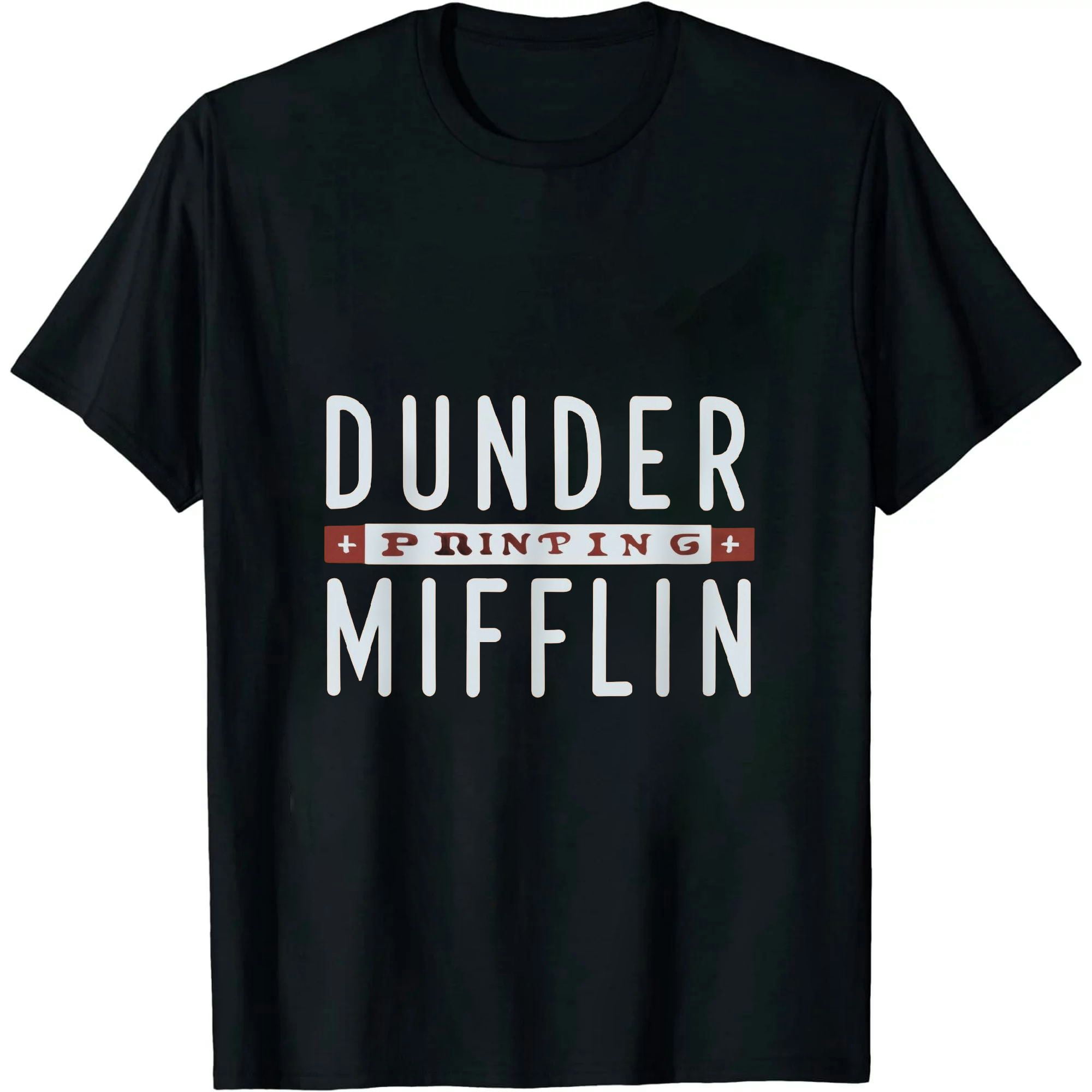 MAYZERO Black T shirt The Office Dunder Mifflin Official Short Sleeve T ...