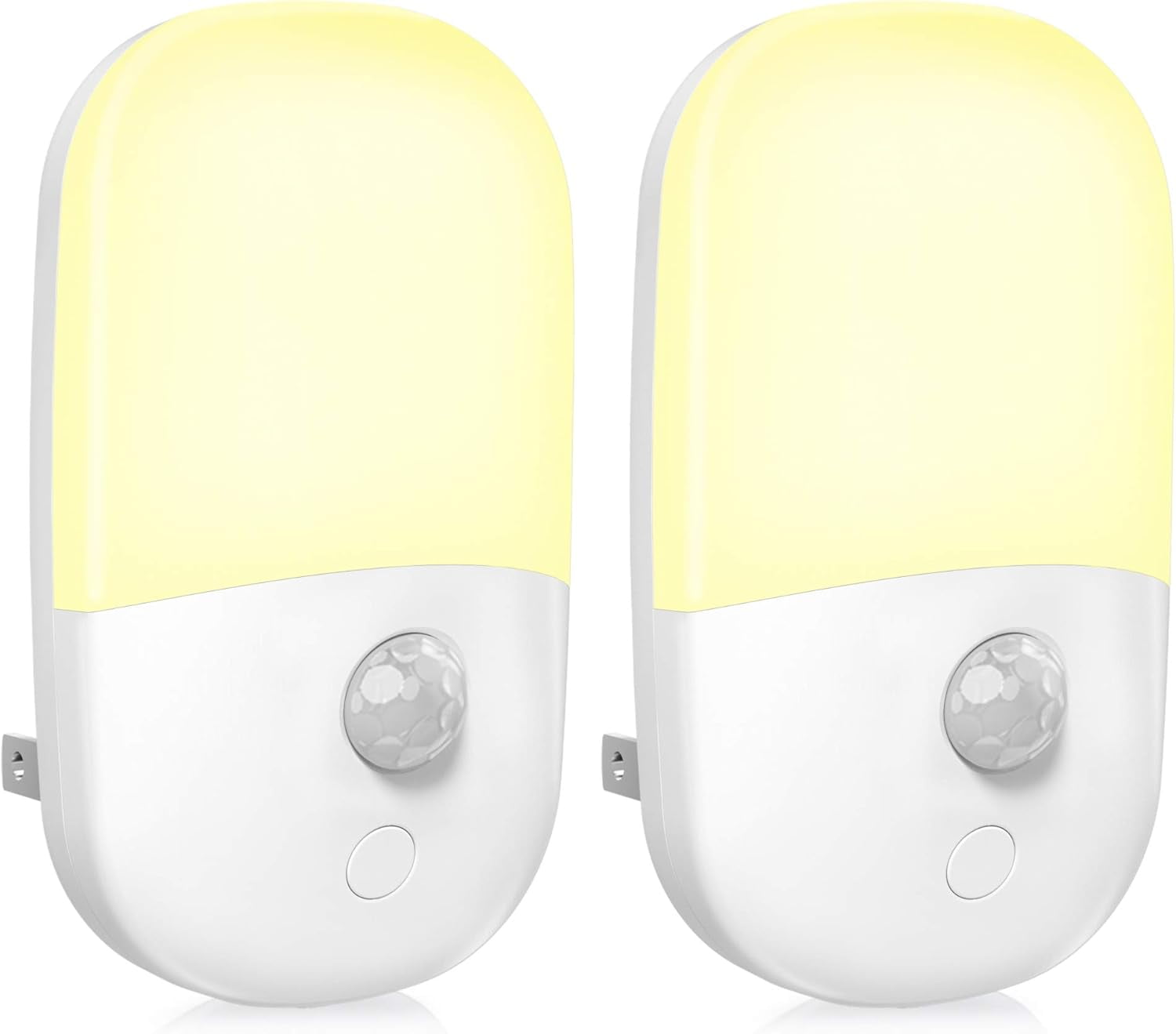 MAZ-TEK Plug in Motion Sensor Dimmable Night Light, Soft Warm White LED ...