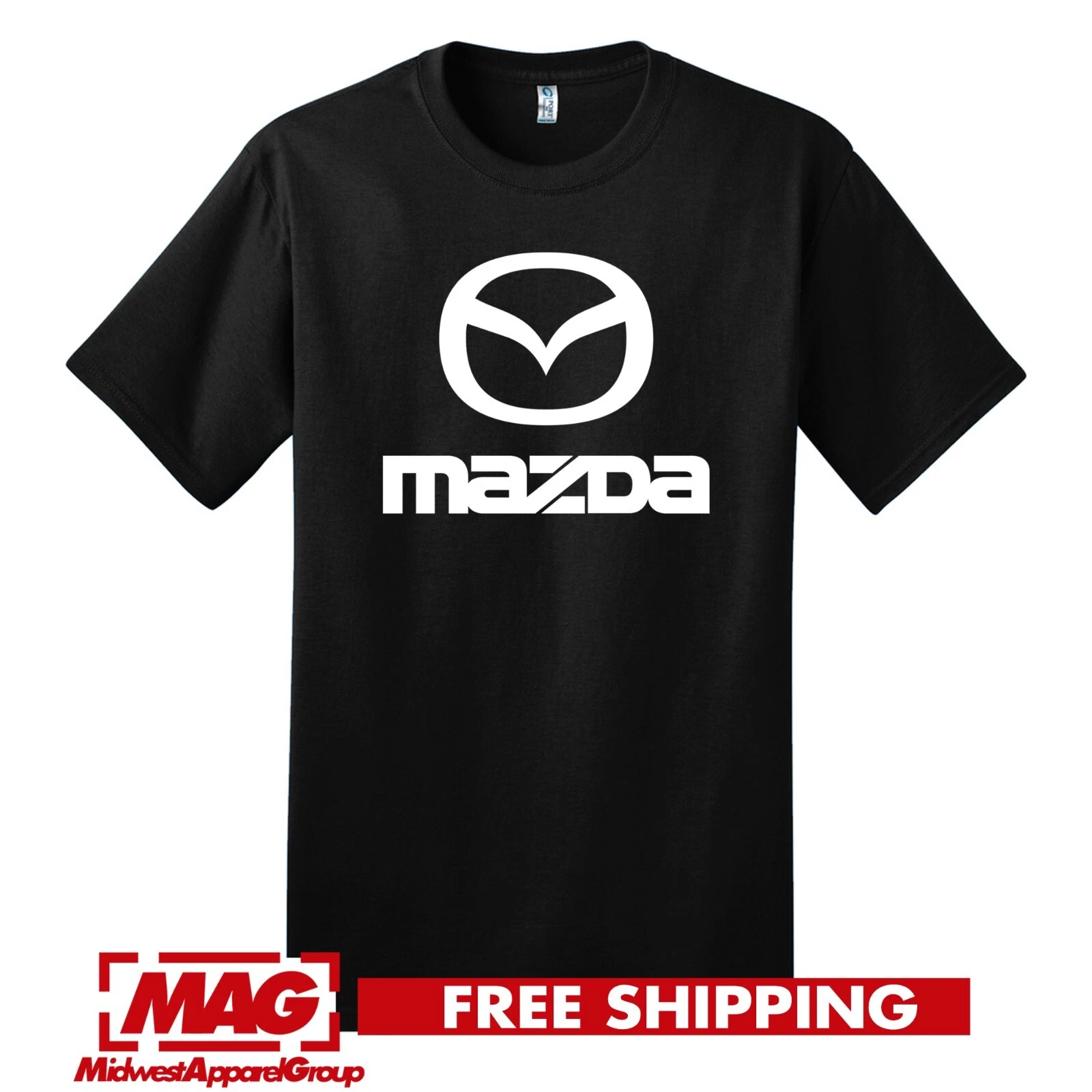 MAZDA BLACK T-SHIRT Logo RX Sports Car Automotive Racing Zoom Miata ...