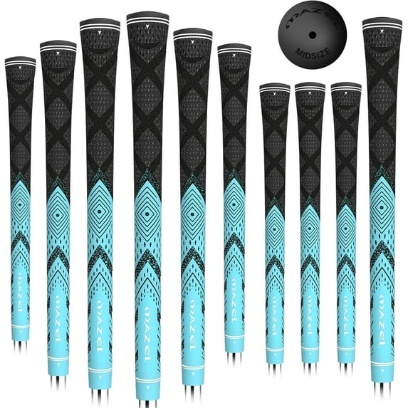 MAZEL Cord Rubber Golf Grips for Men - 10 Pack,All Weather Control Golf ...