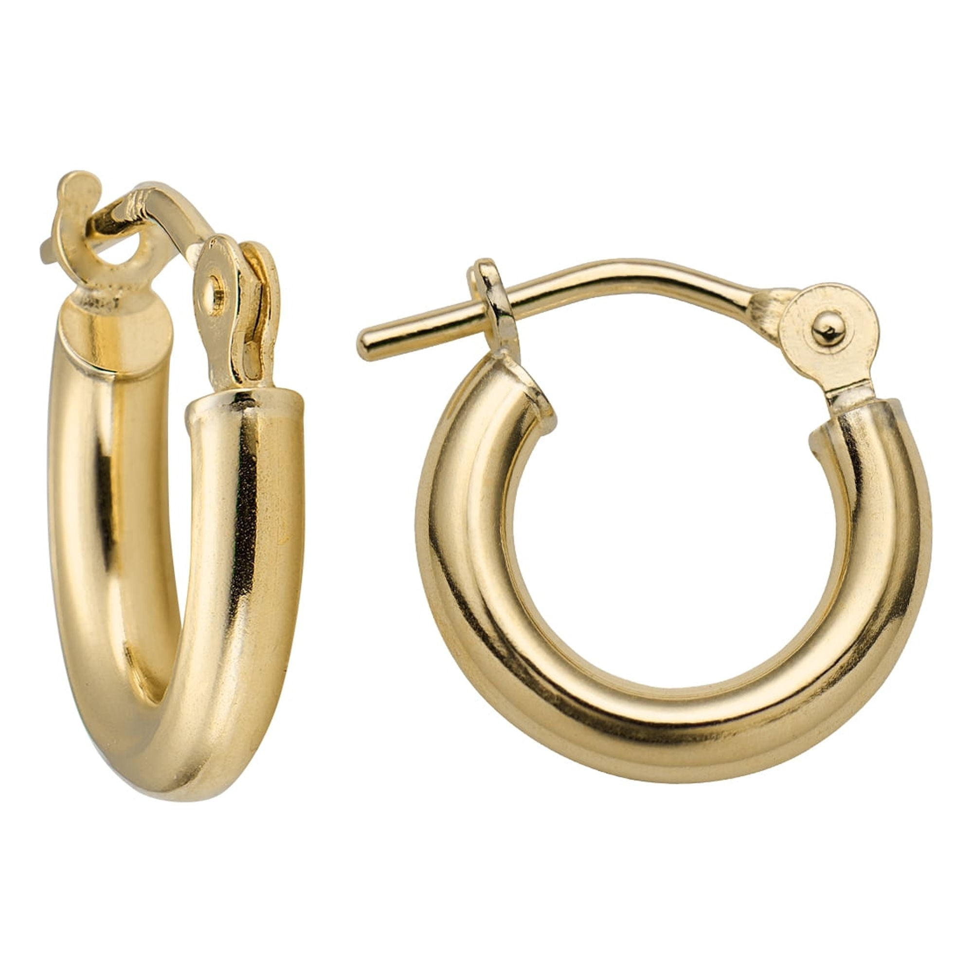 MAZZERI 14k Gold Hoop Earrings For Women and Men - Hypoallergenic, Gold ...