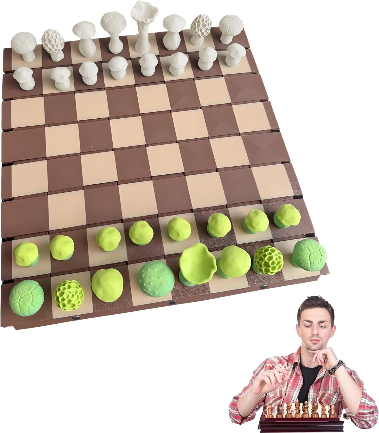 MAgnetic Forest Mushrooms Chess, MAgnetic Resin Chess Set for Adults ...