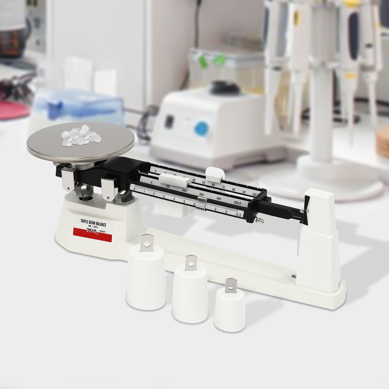 MB-2610 Triple Beam Scale 2610G x 0.1g Mechanical Balance Scale Lab ...