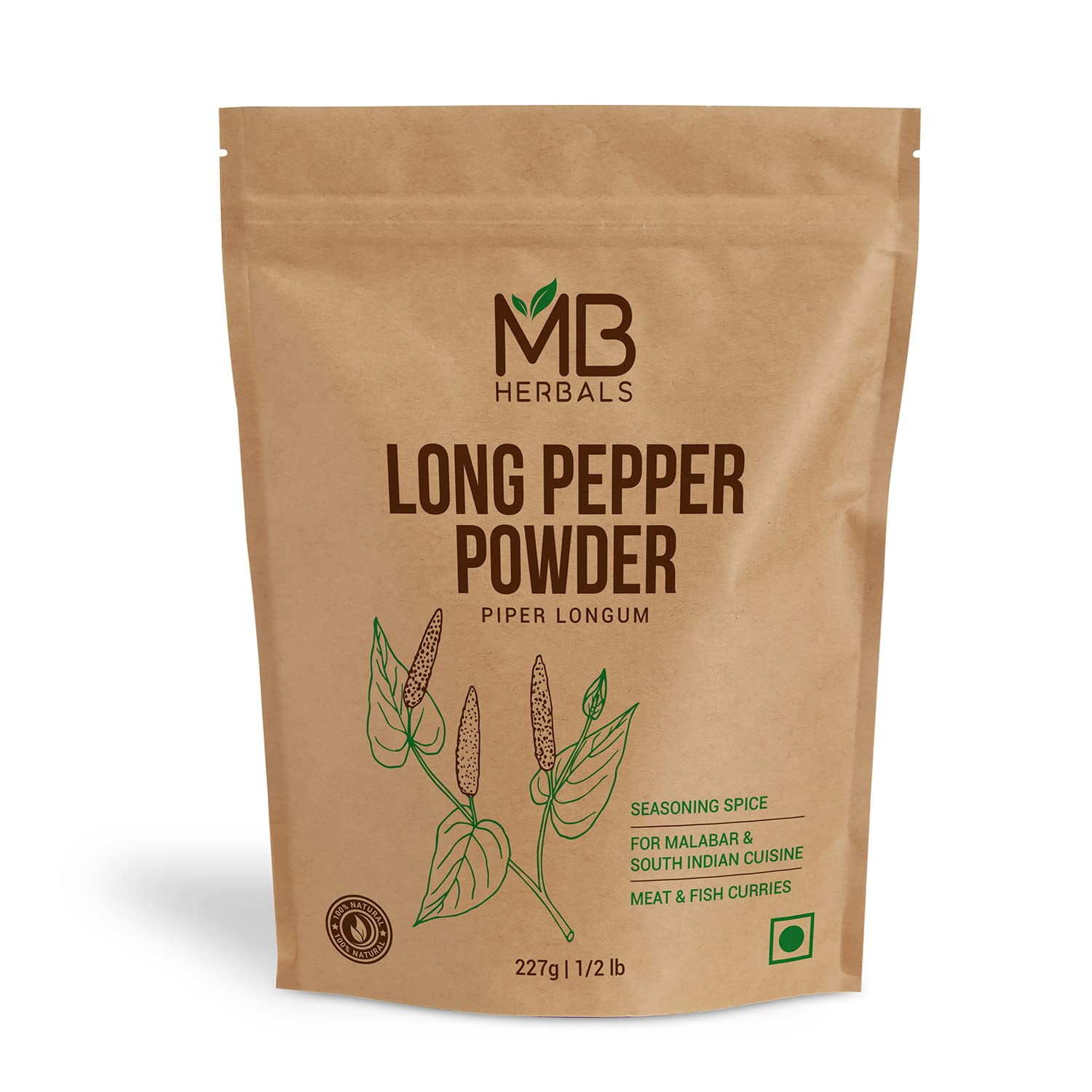 MB Herbals Long Pepper Powder 227g (Half Pound) | Piper longum ...