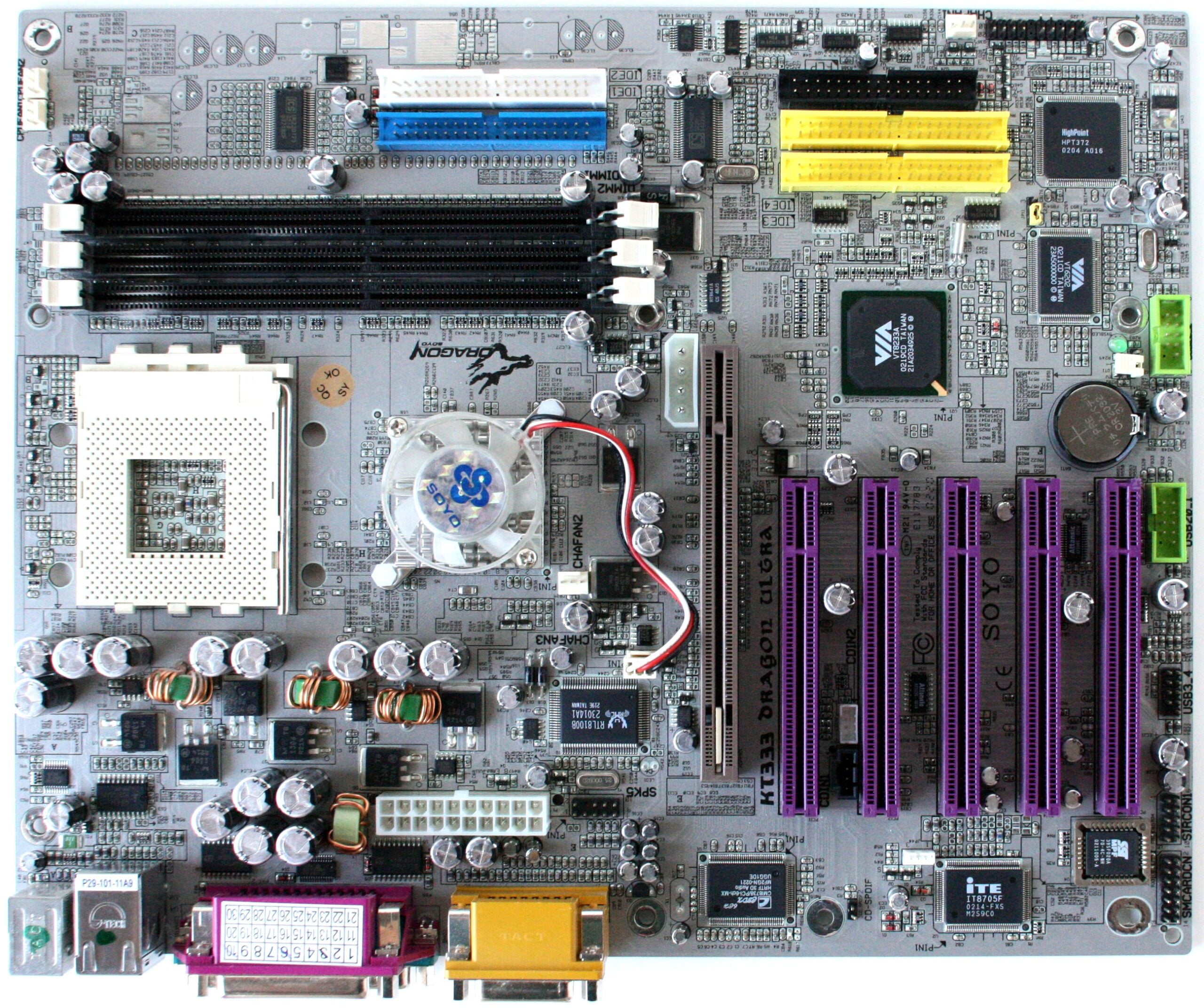 Motherboard, soyo sy-kt333 dragon ultra platinum edition k7vxbp ...