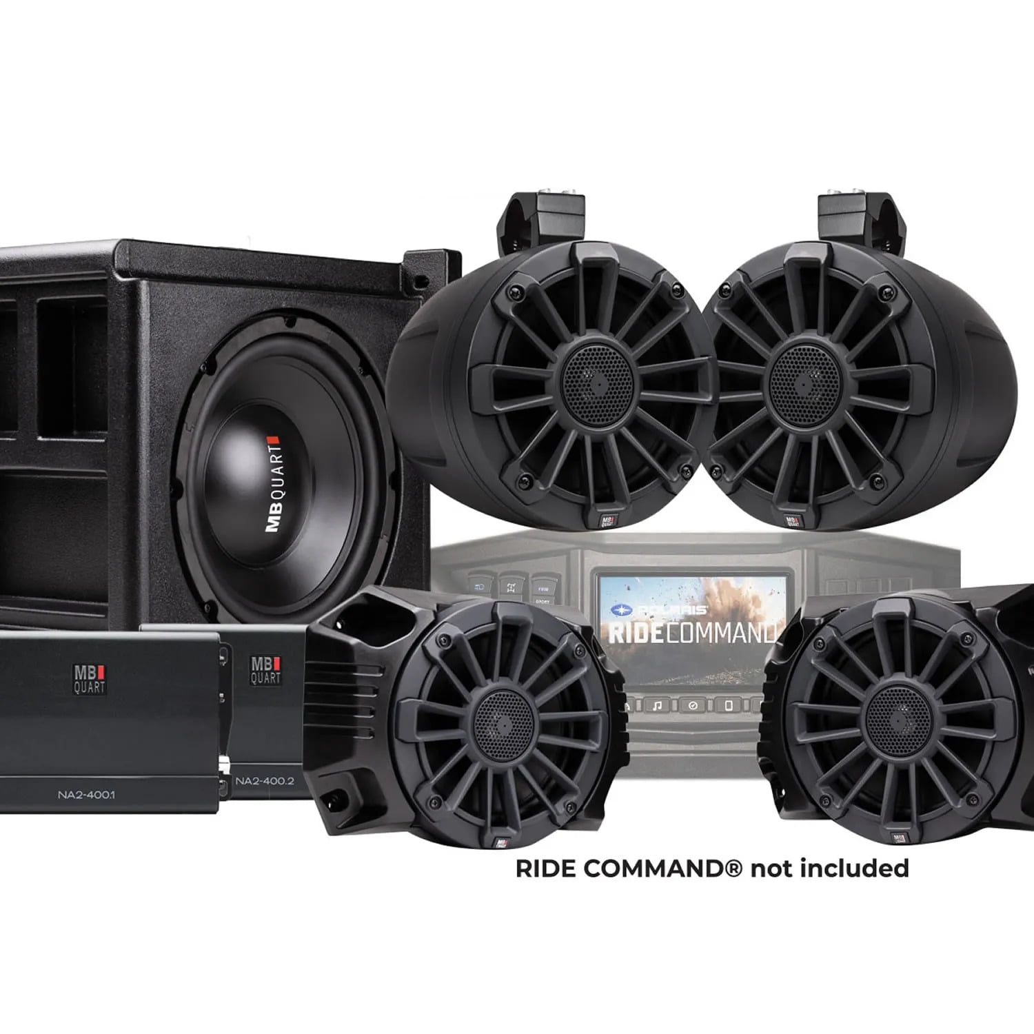 MB QUART MBQRG-STG5-RC-1 Speakers+Amps+Sub For 2018+ Polaris RANGER ...