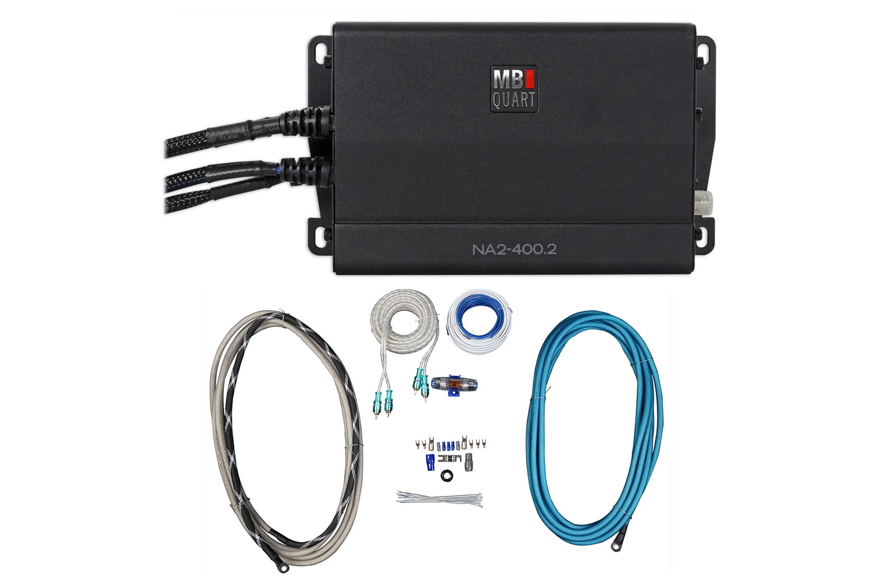 MB QUART NA2-400.2 400 Watt RMS 2-Ch. Marine Boat ATV Compact Amplifier ...