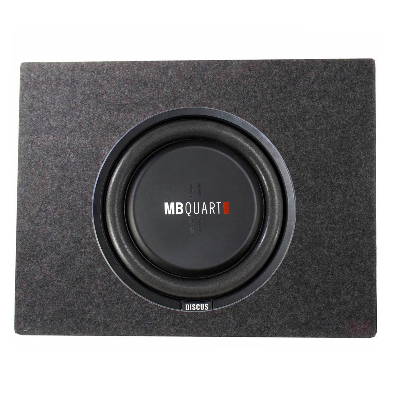MB Quart 400 Watt 12 Inch Shallow Subwoofer + Q Power Slim Sub Car Box ...
