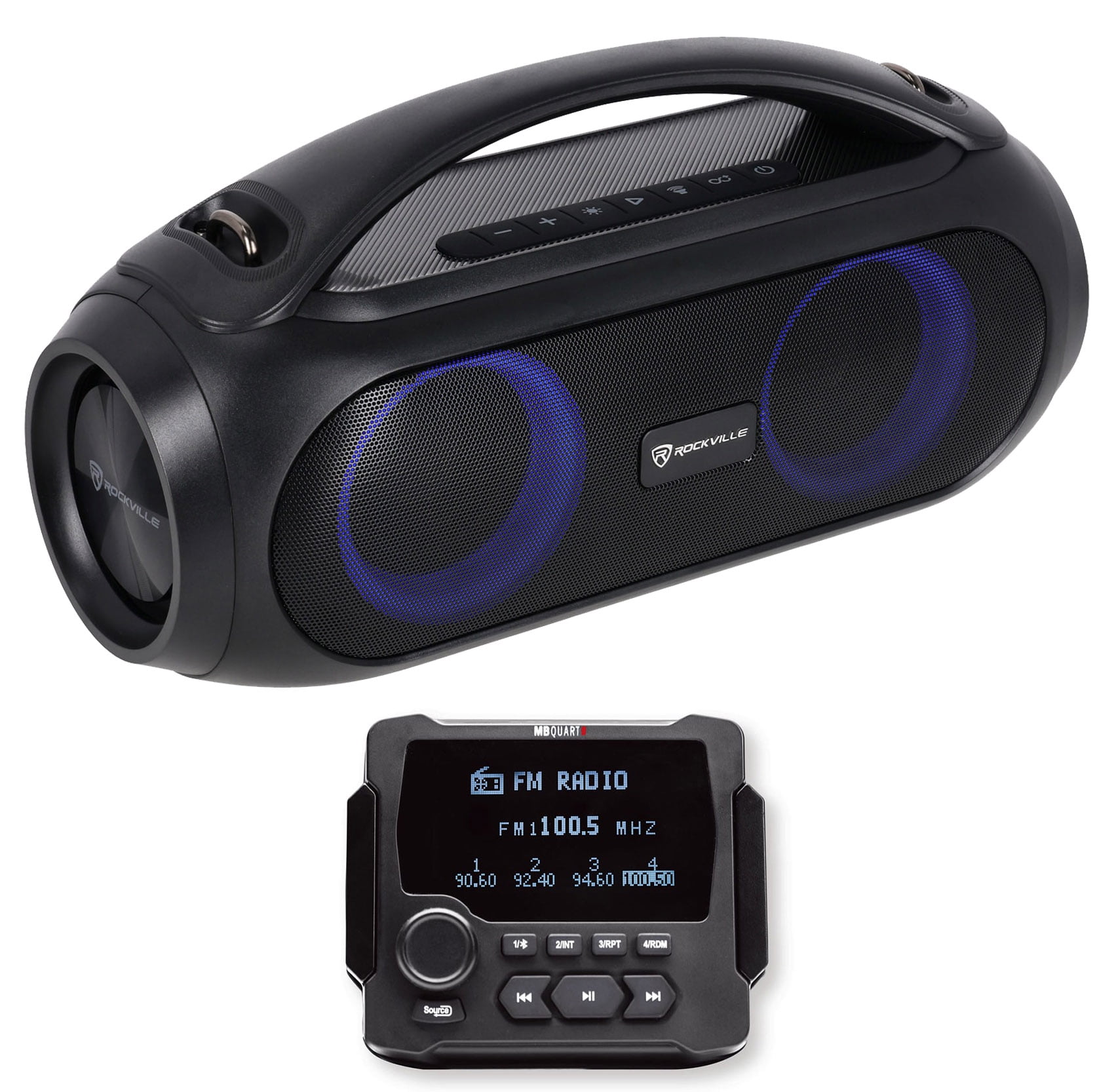 MB Quart GMR-LCD Marine/Boat Stereo Bluetooth AM/FM Radio Receiver+Free ...