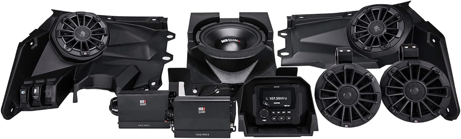MB Quart MBQX-STG5-1 X3 Radio, Speakers, Rear Cans, Sub, Amps,Black ...