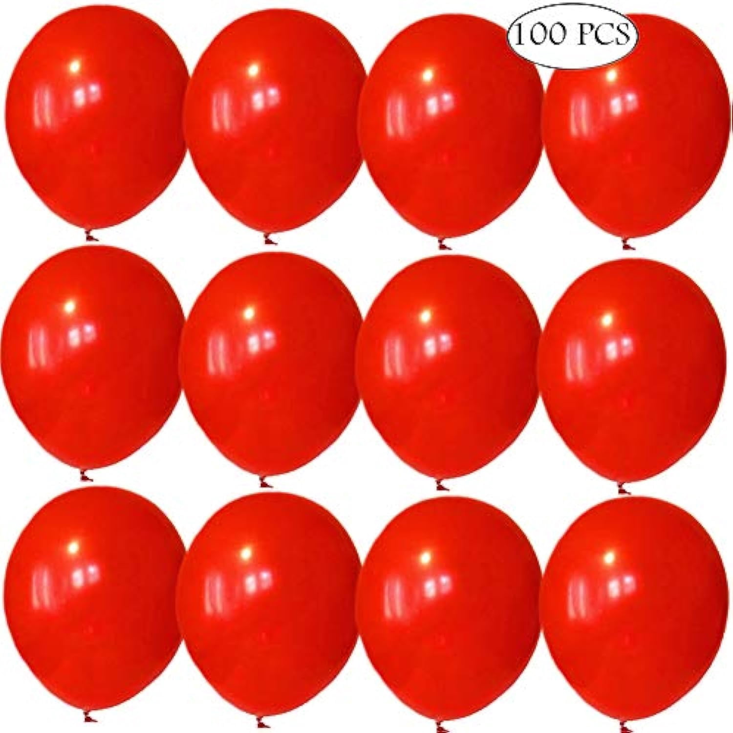 MB Red 12" Latex Balloons 100 pcs - Walmart.com