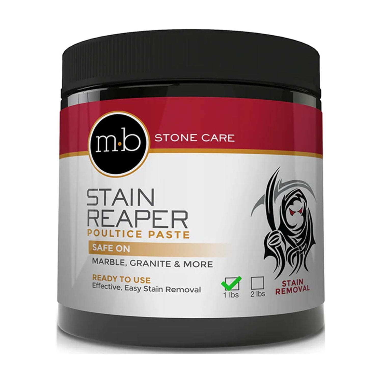 MB Stone Care Stain Reaper Poultice Paste Safe on Marble Granite & More ...