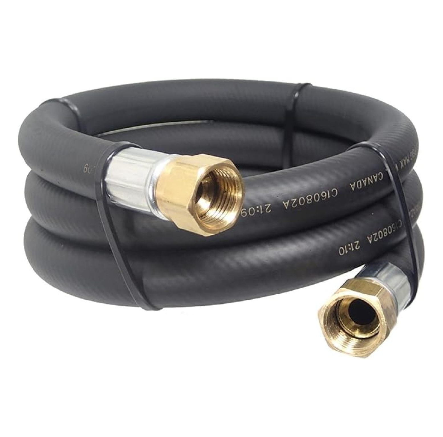 MB Sturgis Propane Hose 1/2" - High Pressure Gas Hose Assembly for RV, BBQ, Heater - 350 PSIG ...