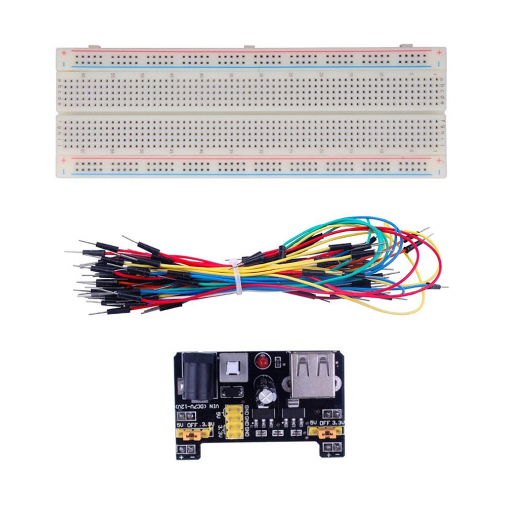MB102 830 Points Solderless Prototype Bread Board Kit +65 Flexible ...