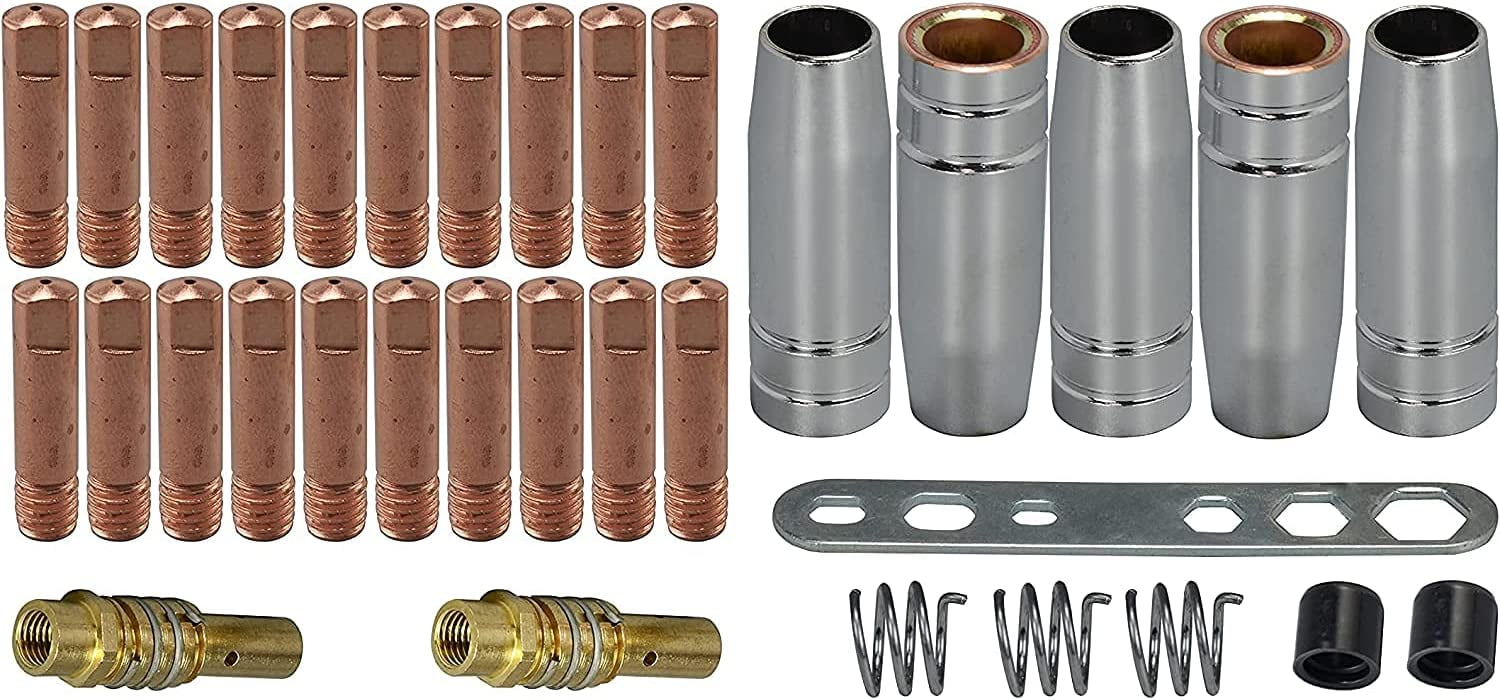 MB15 15AK Contact Tip M6 & Tips Holder Difuser & Shield cup & Torch Neck MIG Welding Torch (M6 ...
