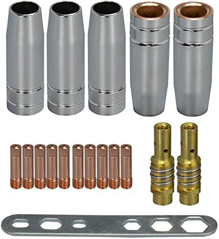 MB15 15AK Contact Tip M6 & Tips Holder Difuser & Shield cup & Torch Neck MIG Welding Torch (M6 ...