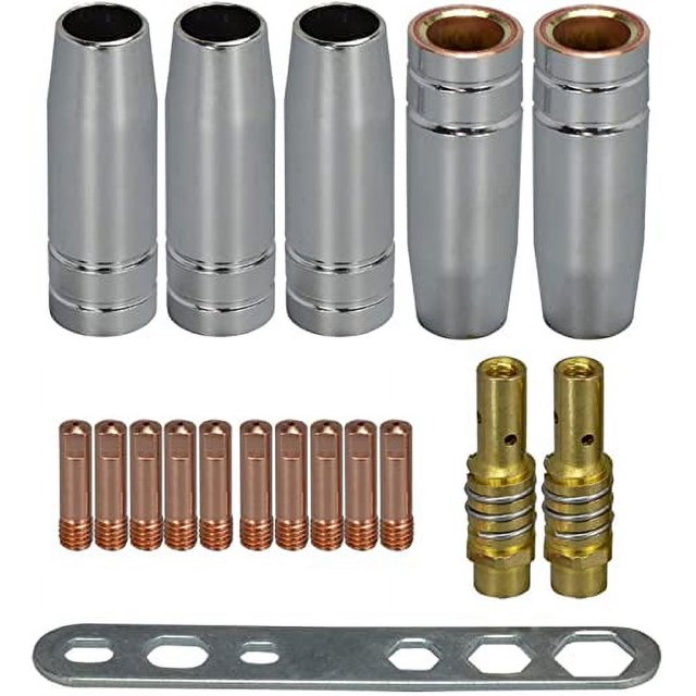 MB15 15AK Contact Tip M6 & Tips Holder Difuser & Shield cup & Torch Neck MIG Welding Torch (M6 ...
